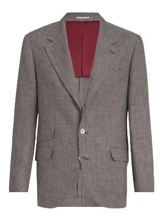Brunello Cucinelli Linen Cavallo Blazer - Hazelnut