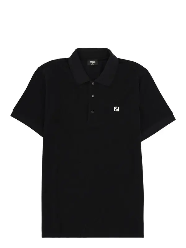 Fendi Polo With Logo - Black