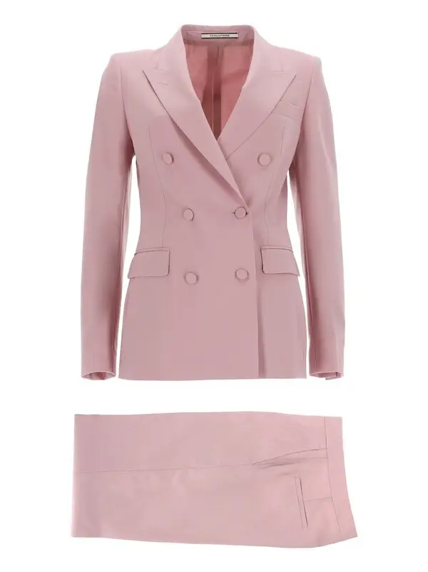 Tagliatore Two-piece Wool Dress - Pink