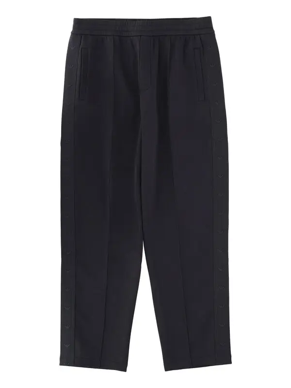 Emporio Armani Pants With Logo - Blue