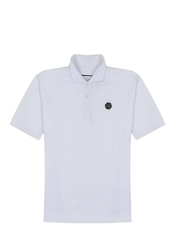 Philipp Plein Polo With Logo Patch - White