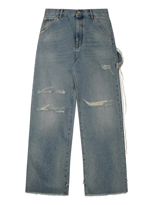 DARKPARK Destroyed Effect Jeans - Denim