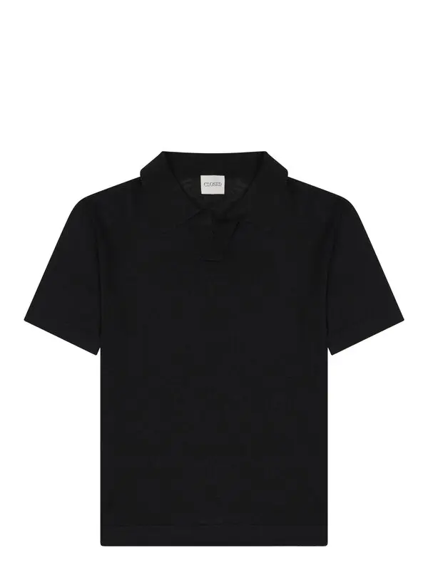 Closed Short-sleeved Polo Shirt - Black