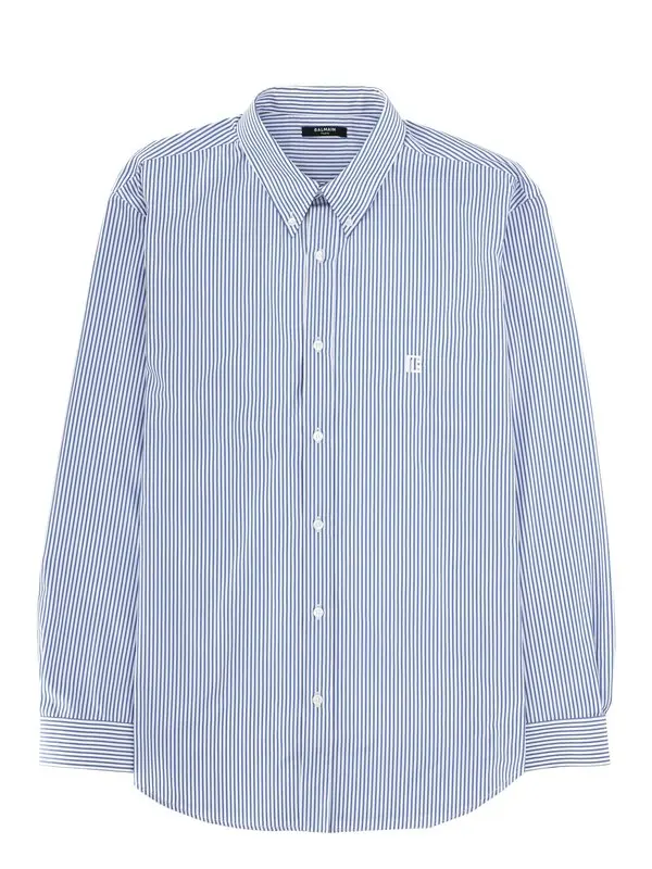 Balmain Shirt With Logo - Azure