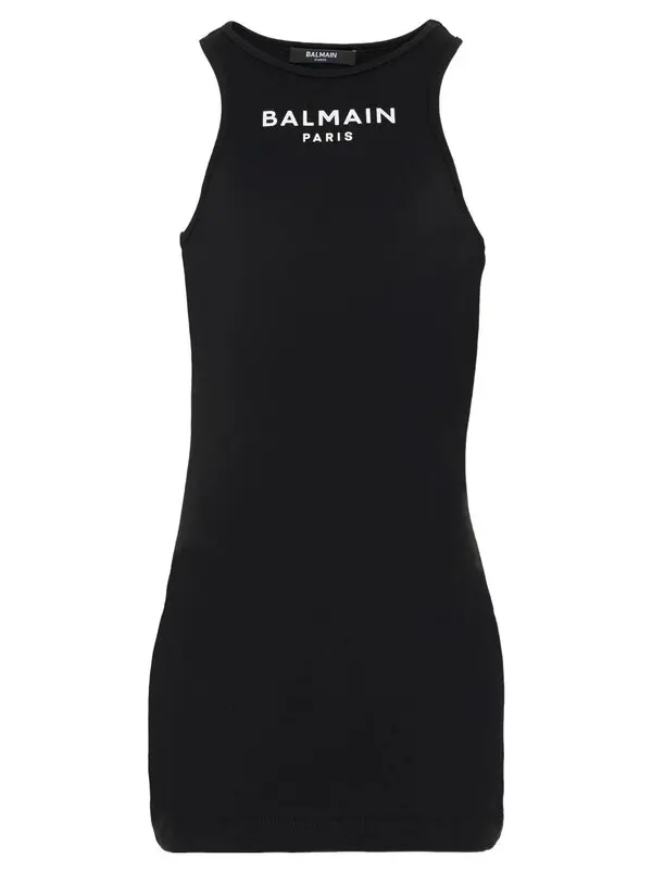 Balmain Logo Dress - Black