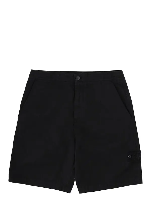 Stone Island Cotton Shorts - Black