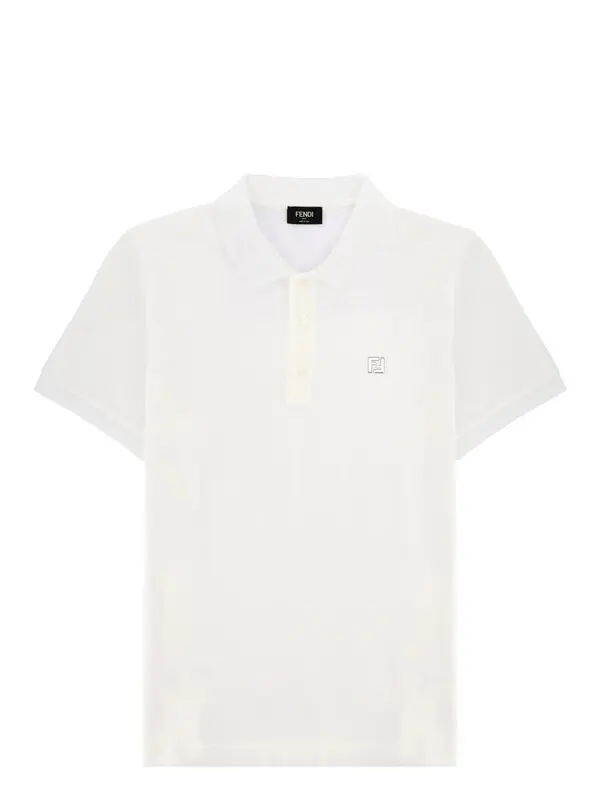 Fendi Polo With Logo - White