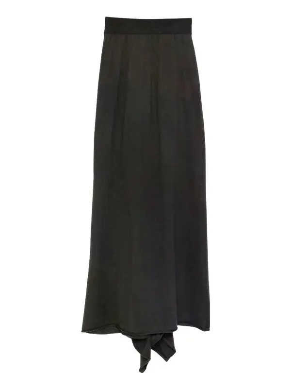 Frenckenberger Knitted Maxi Skirt - Green