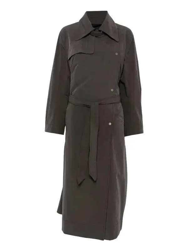 Giorgio Armani Belted Overcoat - Grey