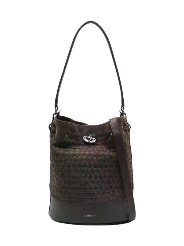 ZANELLATO Monda Woven Bucket Bag - Brown