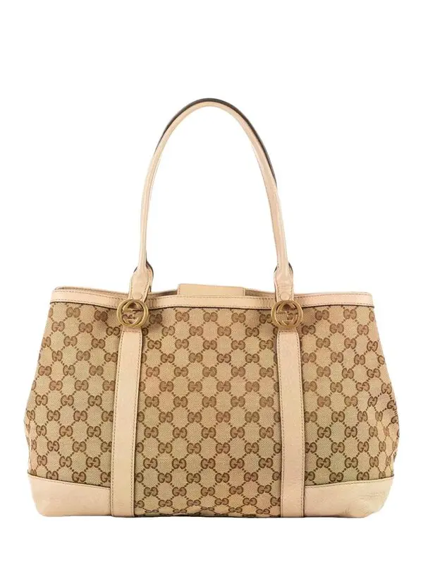 Gucci Gg Miss Logo-pattern Tote Bag - Neutrals