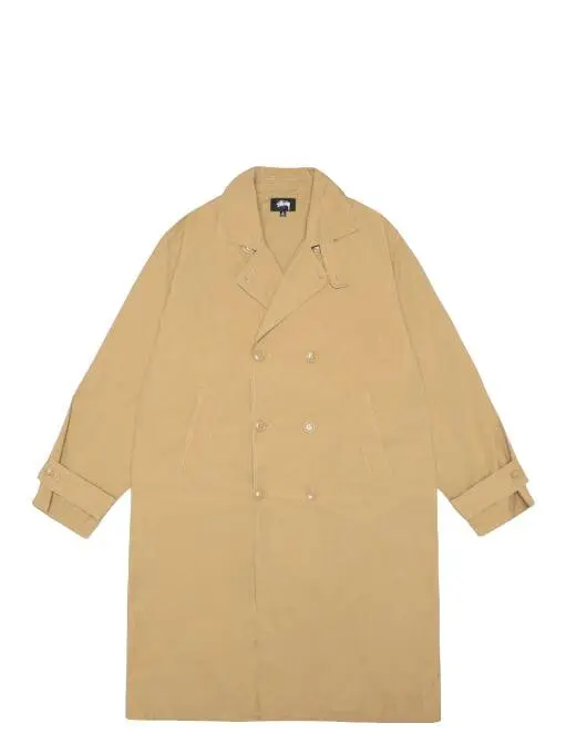 StÜssy Lightweight Surfman Trench Coat - Khaki