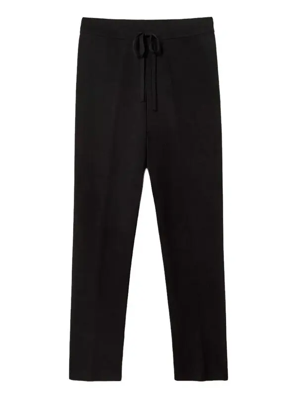 TWINSET Knitted Track Pants With Heart Logo Detail - Black