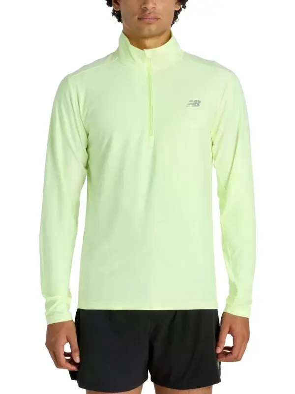 NEW BALANCE Space Dye Zip Knitwear - Green