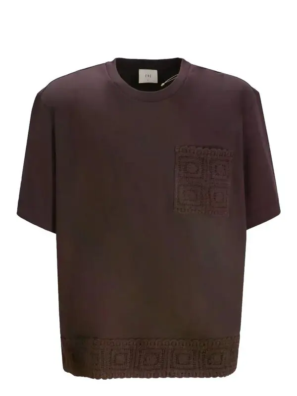 CHÉ STUDIOS Crochet Pocket T-shirt - Brown
