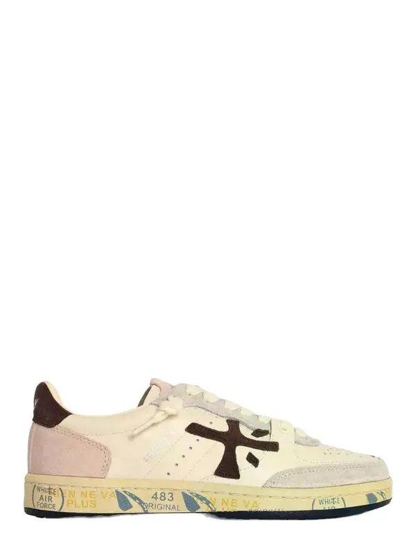 Premiata Bskt Logo Suede Sneakers - Neutrals