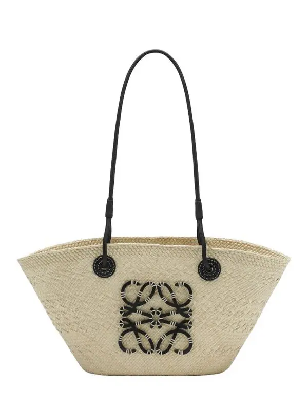 Loewe Anagram Basket Small Bag In Iraca Palm - Beige