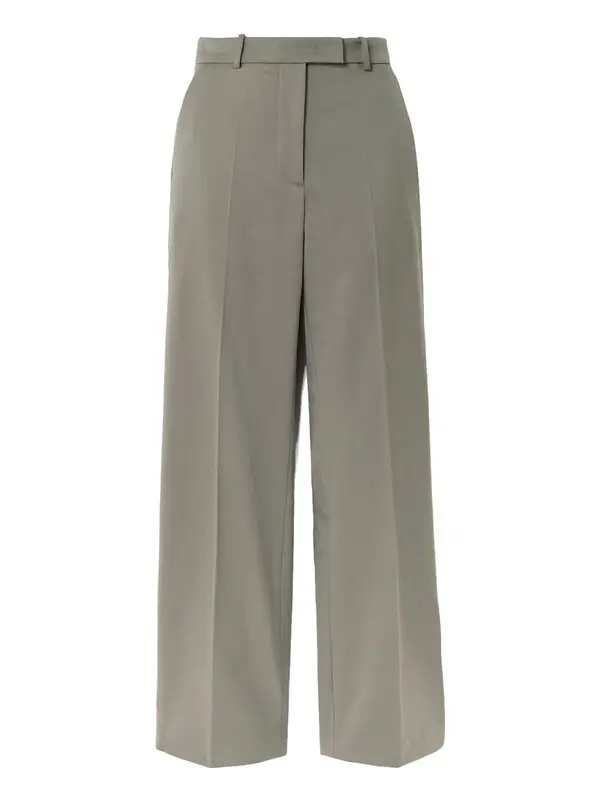 THE FRANKIE SHOP Lenora Pleated Twill Straight-leg Trousers - Brown