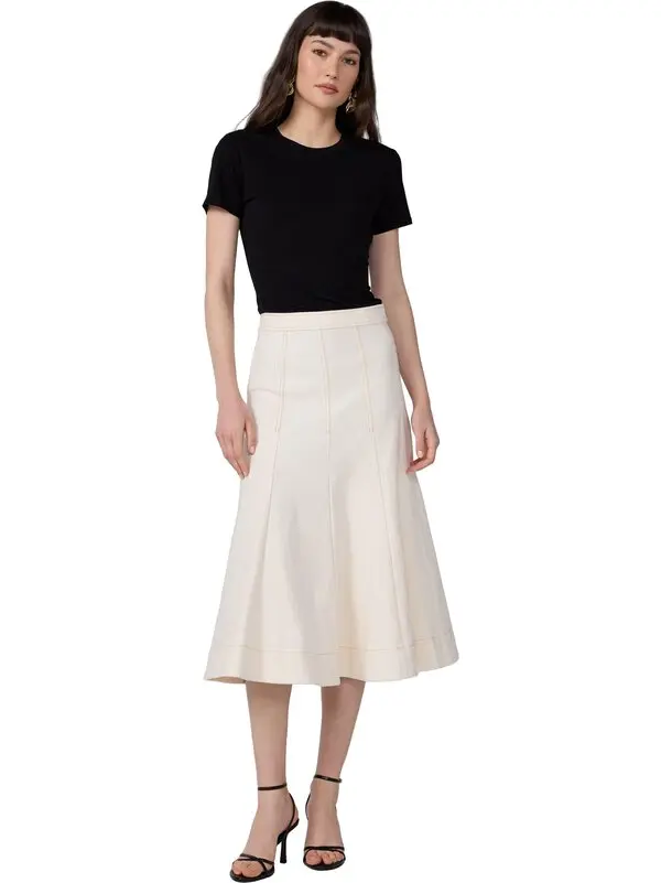Diane Von Furstenberg Brooke Pleated Skirt - Ivory