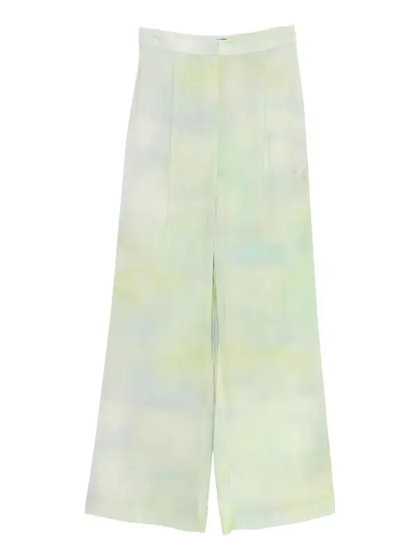 MVP WARDROBE Tie-dye Flared Trousers - Green