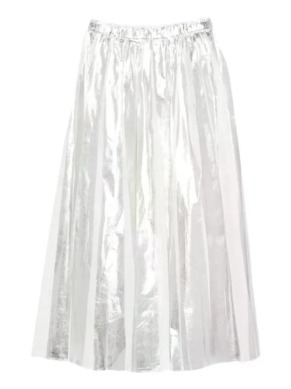 TELA Pleated Maxi Skirt - Silver