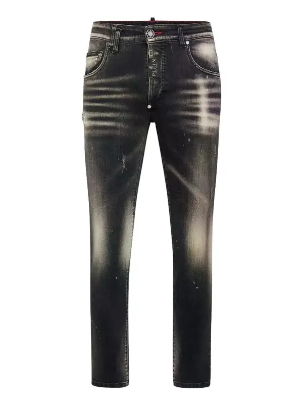 Philipp Plein Logo Label Trousers - Black