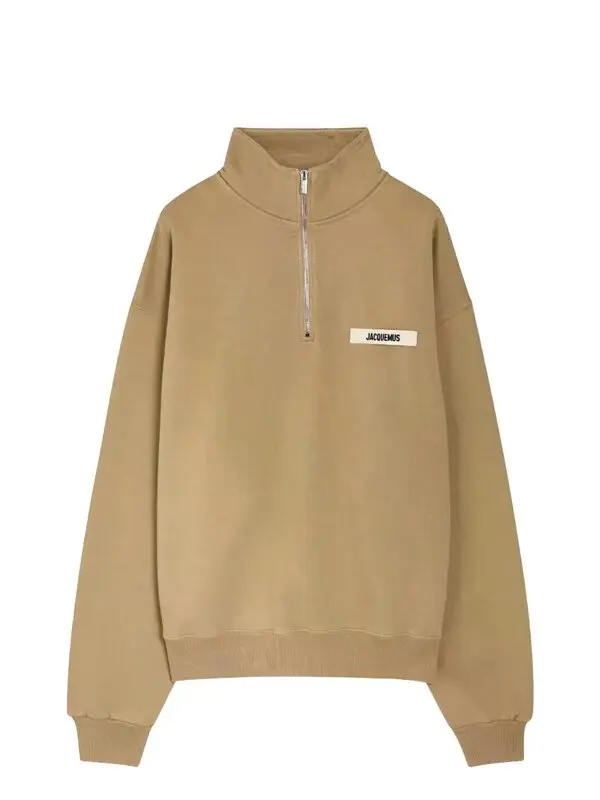 Jacquemus Zip-neck Sweatshirt - Neutrals