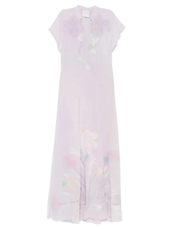 FORTE_FORTE Floral Maxi Dress - Purple