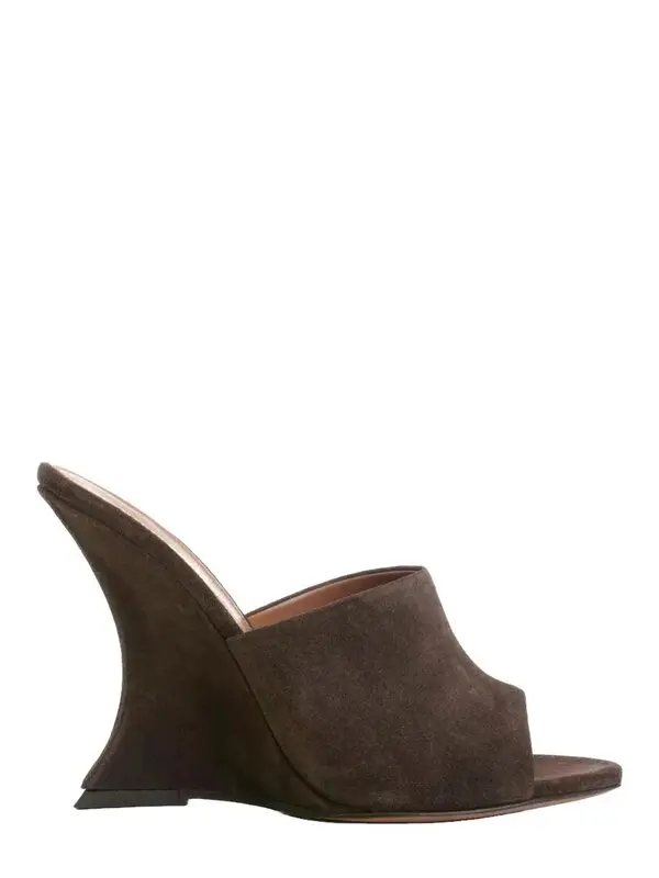 Paris Texas Nina Sculpted-heel Suede Sandals - Brown