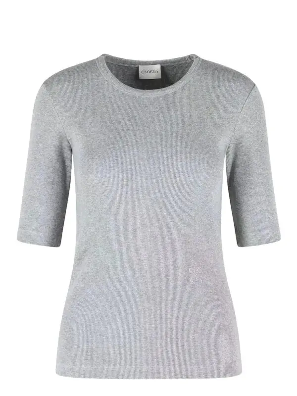 Closed Ribbed Crew-neck T-shirt - Grey
