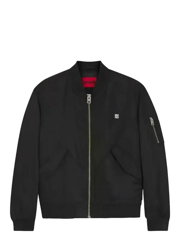 Hugo Logo-plaque Bomber Jacket - Black