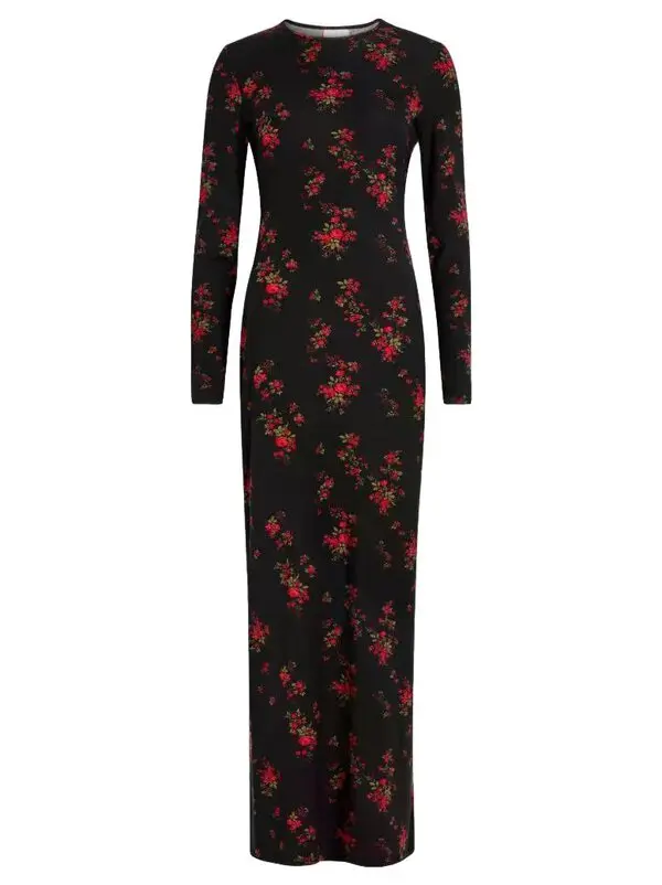 REFORMATION Floral Maxi Dress - Black