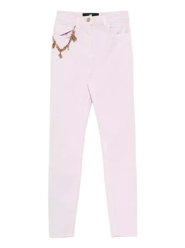 Elisabetta Franchi Charm-detail Jeans - Purple