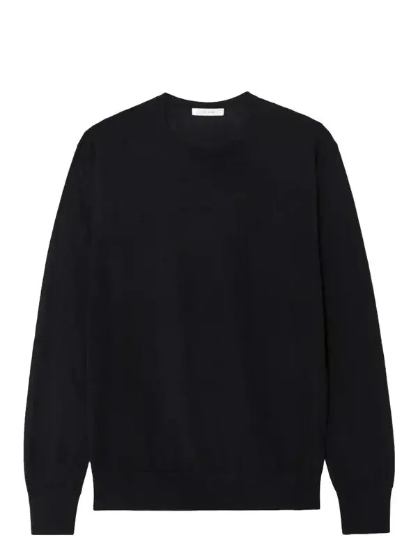 THE ROW Long-sleeve Round-neck Sweater - Black
