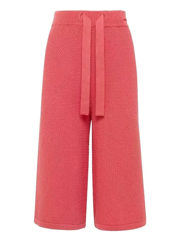 LANEUS Knitted Knee-length Shorts - Pink