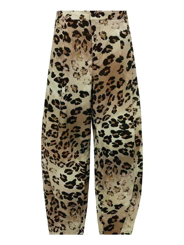 LANEUS Printed Trousers - Neutrals