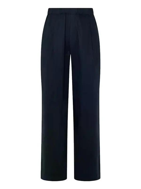 LANEUS Detail-embroidered Trousers - Blue
