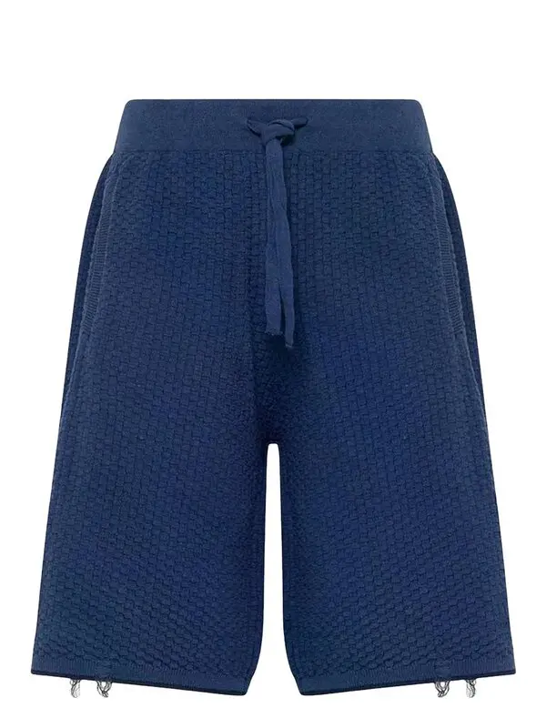 LANEUS Knitted Shorts - Blue