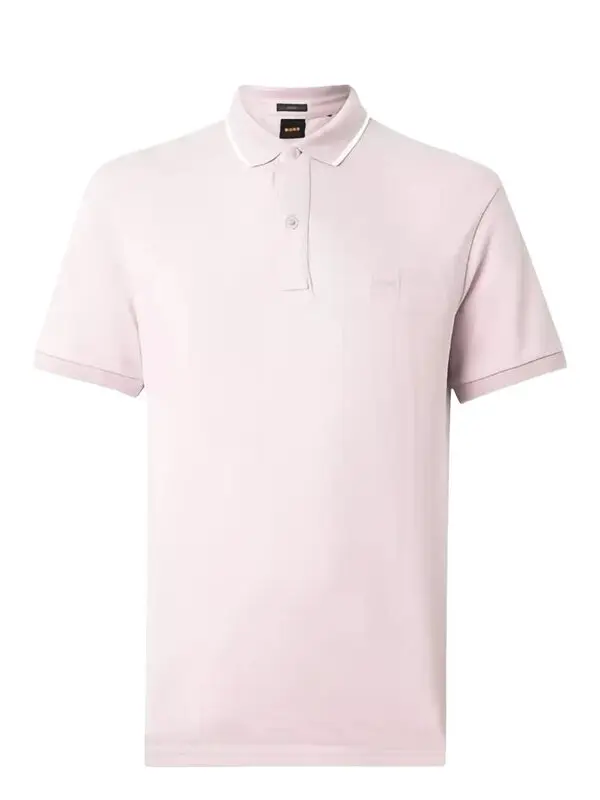 BOSS Passertip Short-sleeve Polo Shirt - Pink