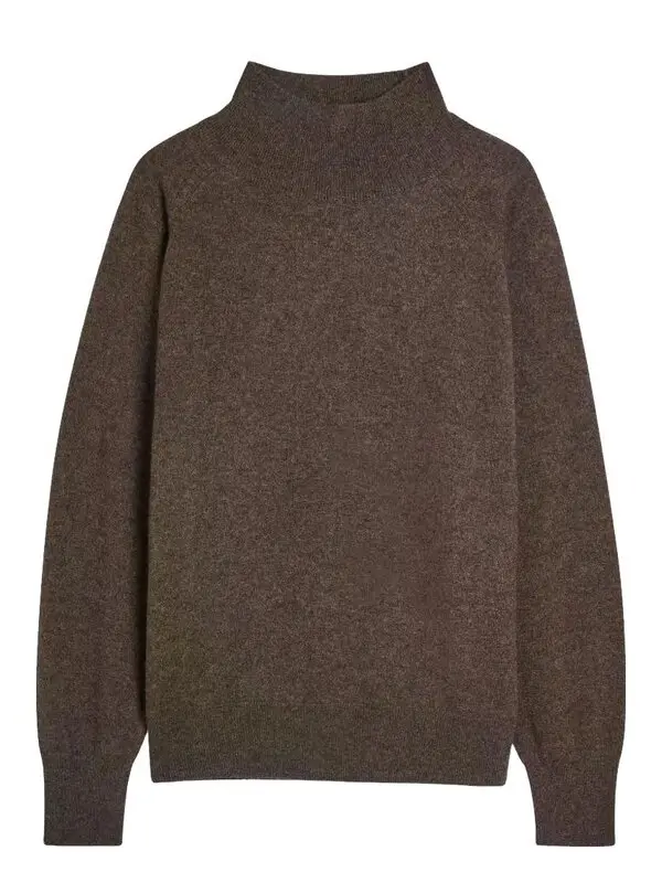REFORMATION Merritt Turtleneck Sweater - Brown