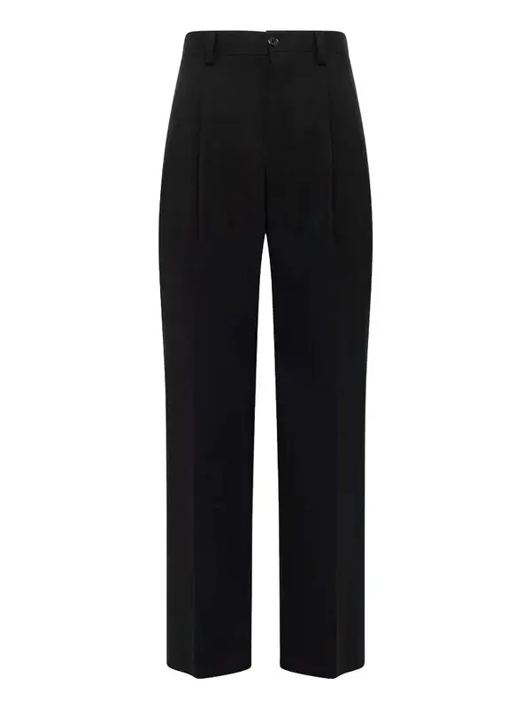LANEUS Buttoned Trousers - Black