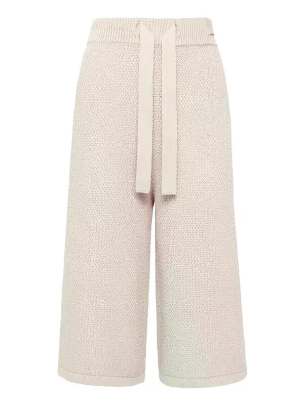 LANEUS Knitted Knee-length Shorts - Neutrals