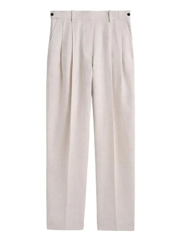 Cos Tailored Linen Tulip Pants - Light Beige