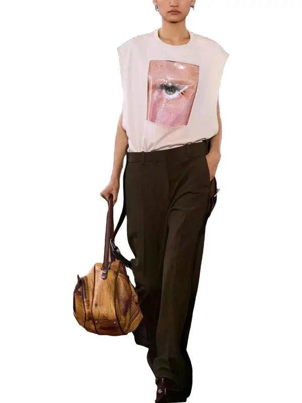 Acne Studios Logo-print Sleeveless T-shirt - Neutrals