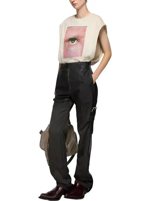 Acne Studios Logo-print Sleeveless T-shirt - Neutrals