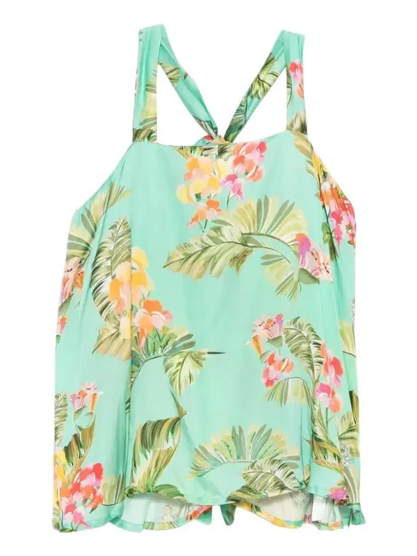 BLUGIRL Floral-print Top - Green