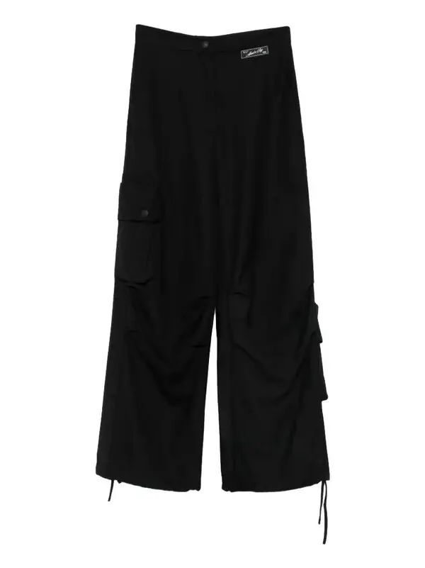 Erika Cavallini Button-fastening Cargo Pants - Black