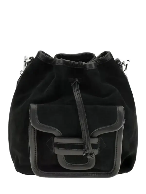 Pierre Hardy Maxi Alpha Day Leather Bucket Bag - Black