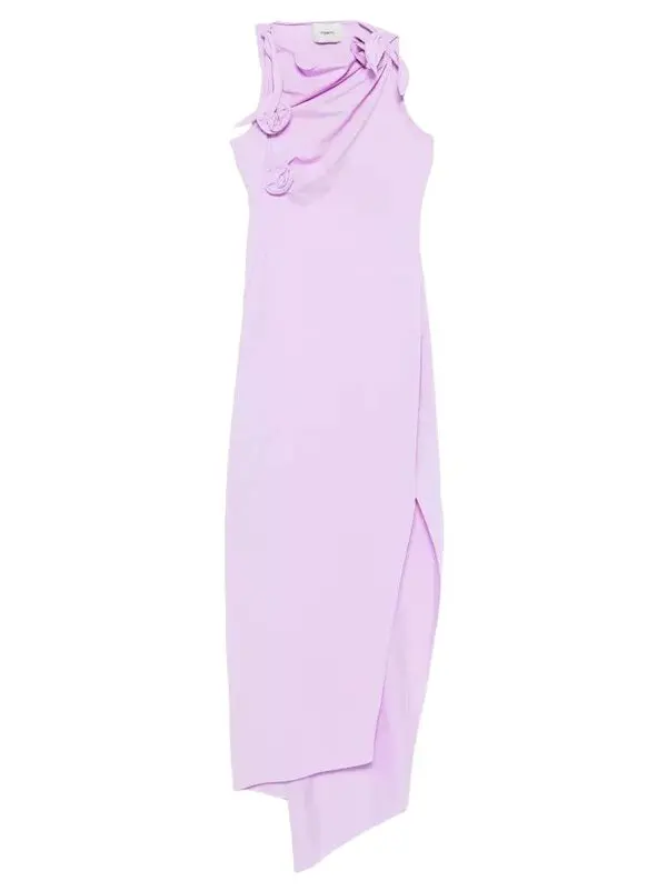 Coperni Flower Knot-detail Midi Dress - Purple
