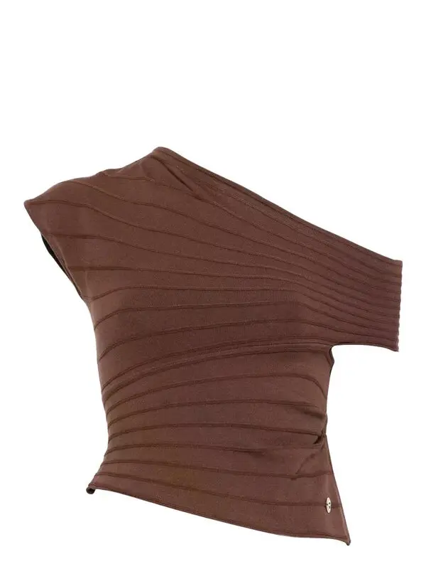 TWINSET Draped Top - Brown